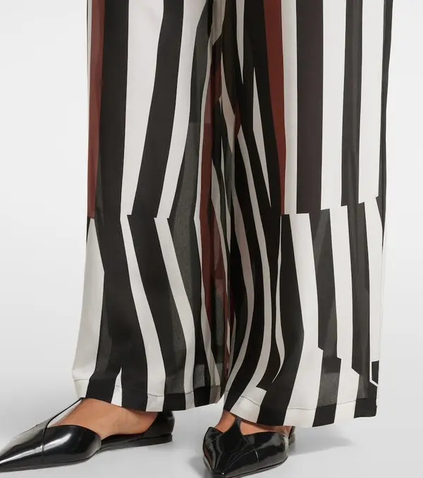 Max Mara Tropea Striped Wide-leg Pants