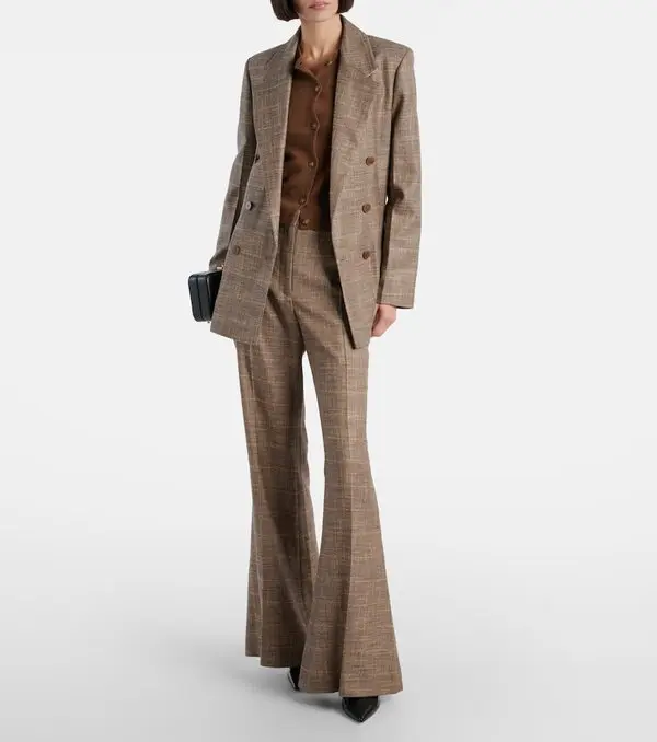 JOSEPH Stevens Wool-blend Flared Trousers