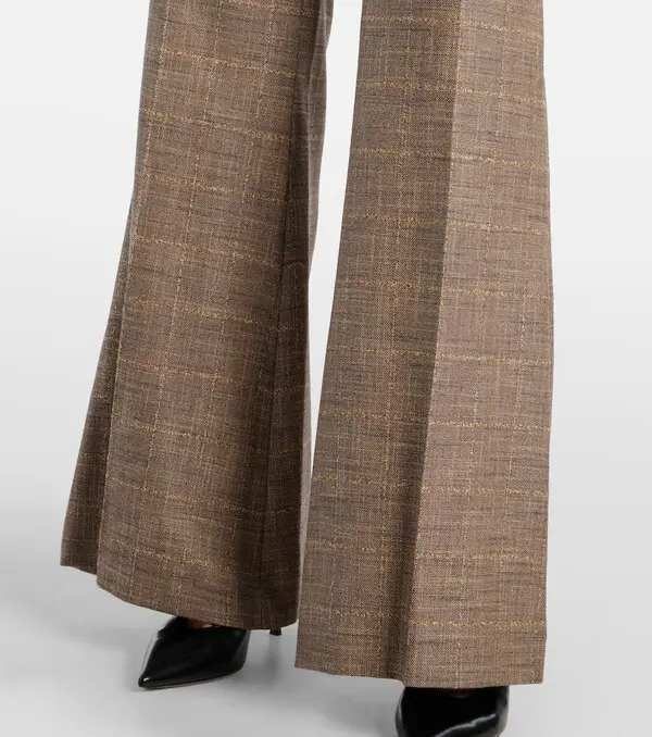 JOSEPH Stevens Wool-blend Flared Trousers