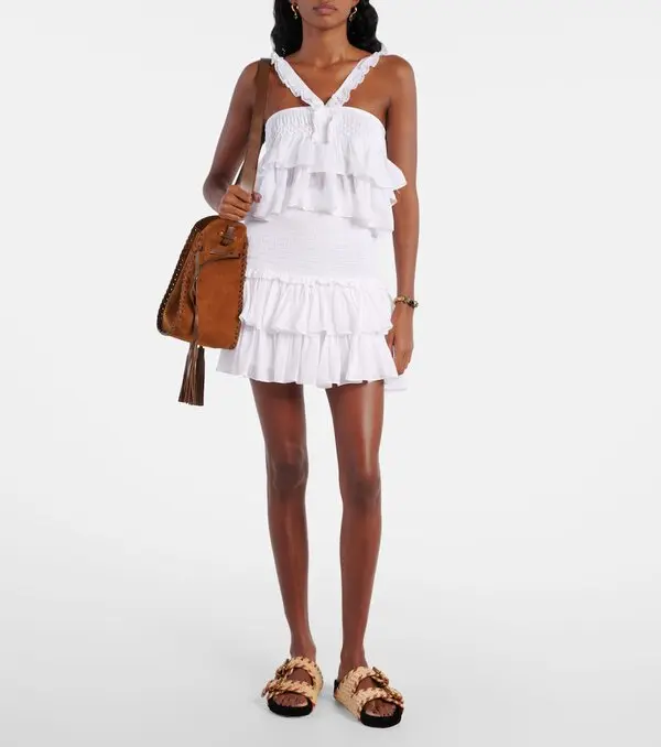 MARANT ETOILE Ruffled Cotton-blend Top