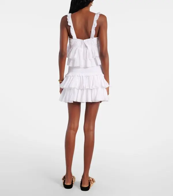 MARANT ETOILE Ruffled Cotton-blend Top
