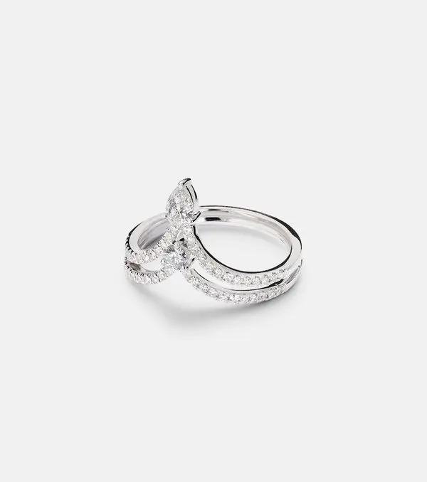 Shay Jewelry 18kt White Gold Ring With Diamonds - Silver