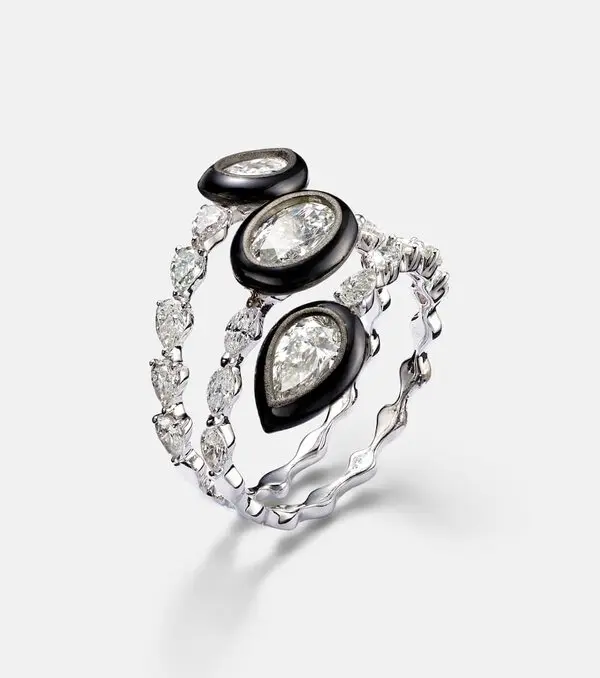 KAMYEN Saturn 18kt White Gold Diamond Ring