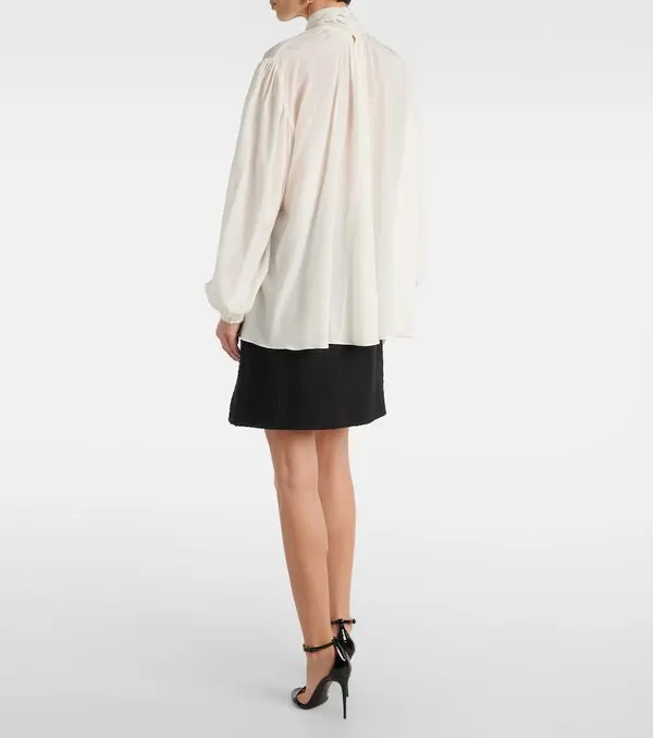 Dolce & Gabbana Silk-blend Top - White