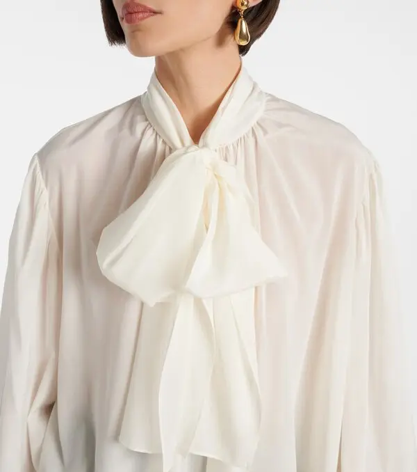 Dolce & Gabbana Silk-blend Top - White