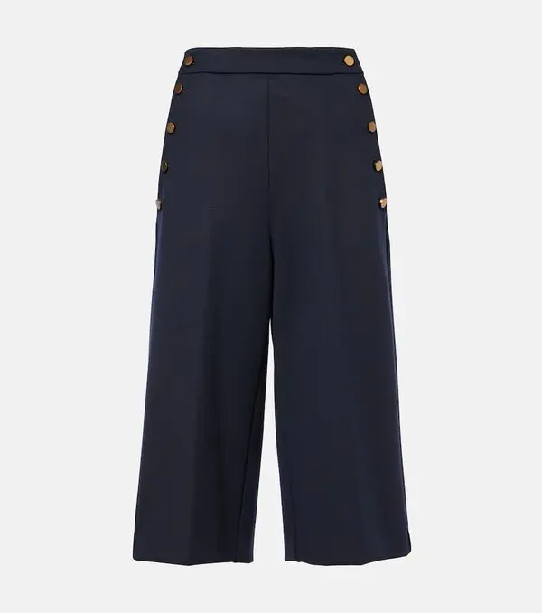 Max Mara Valdez Wool-blend Culottes - Blue