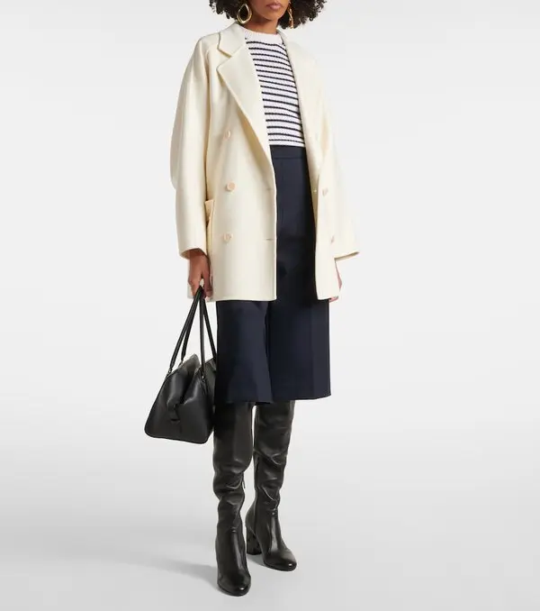 Max Mara Valdez Wool-blend Culottes - Blue