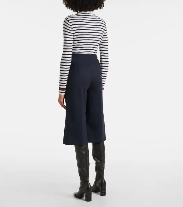 Max Mara Valdez Wool-blend Culottes - Blue