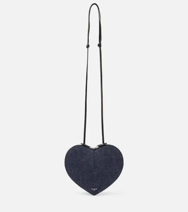 Alaïa Le Cœur Denim Shoulder Bag - Blue