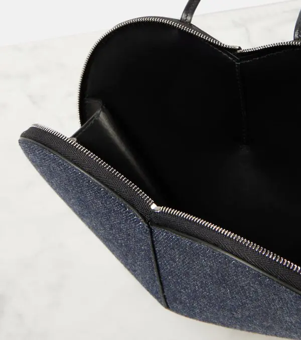 Alaïa Le Cœur Denim Shoulder Bag - Blue