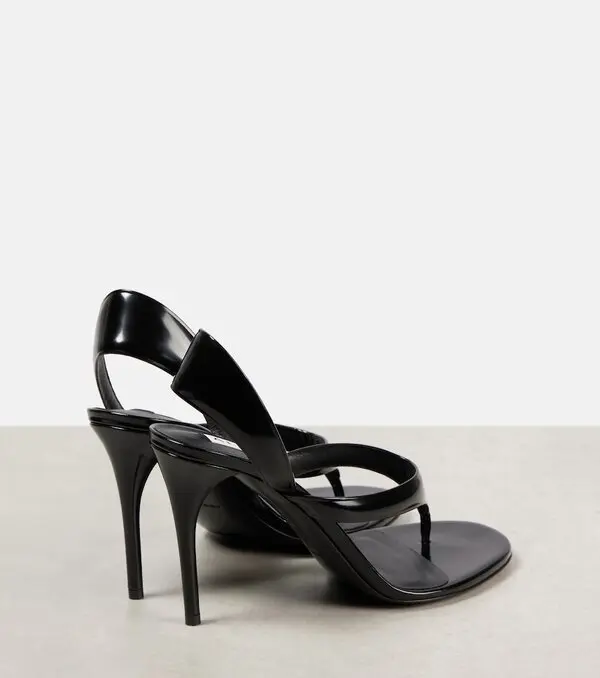 Alaïa Infradito Thong Sandals - Black