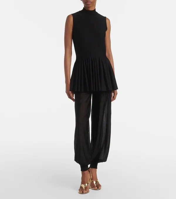 Alaïa High-rise Pants - Black