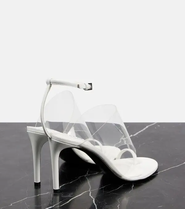 Alaïa Plexi 90 Leather And Pu Sandals - Transparent