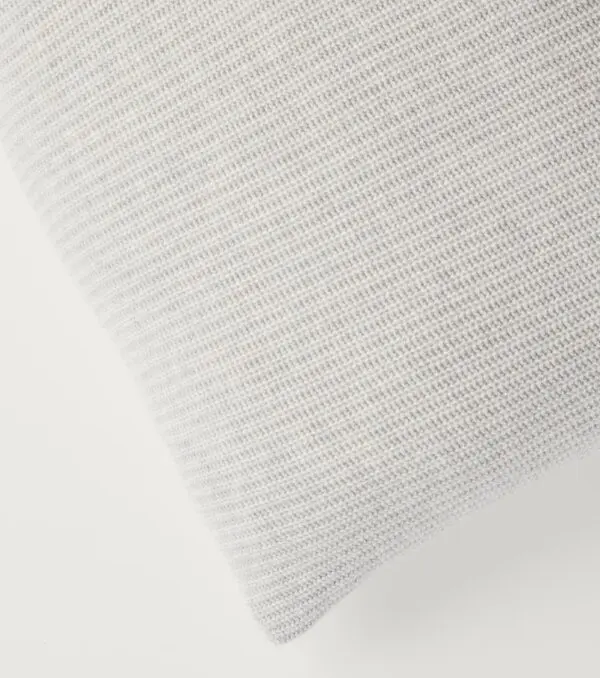 Brunello Cucinelli Ribbed-knit Cashmere Pillow - White