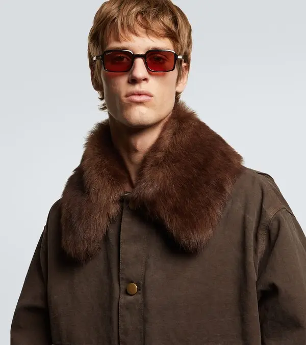 Cartier Première De Rectangular Sunglasses - Black