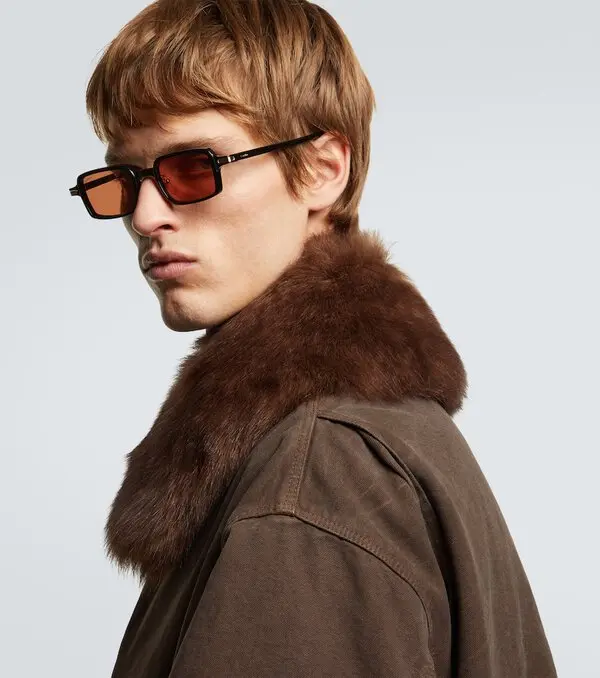 Cartier Première De Rectangular Sunglasses - Black