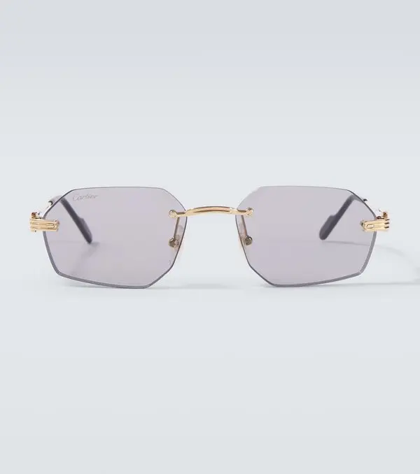 Cartier Rectangular Sunglasses - Gold