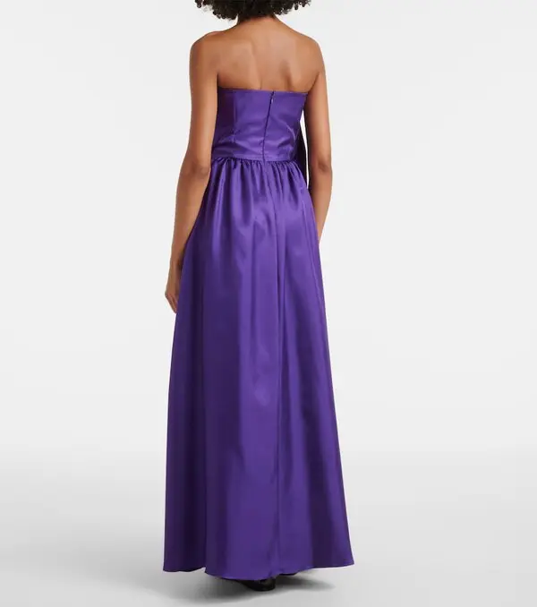Max Mara Edda Pleated Maxi Dress - Purple
