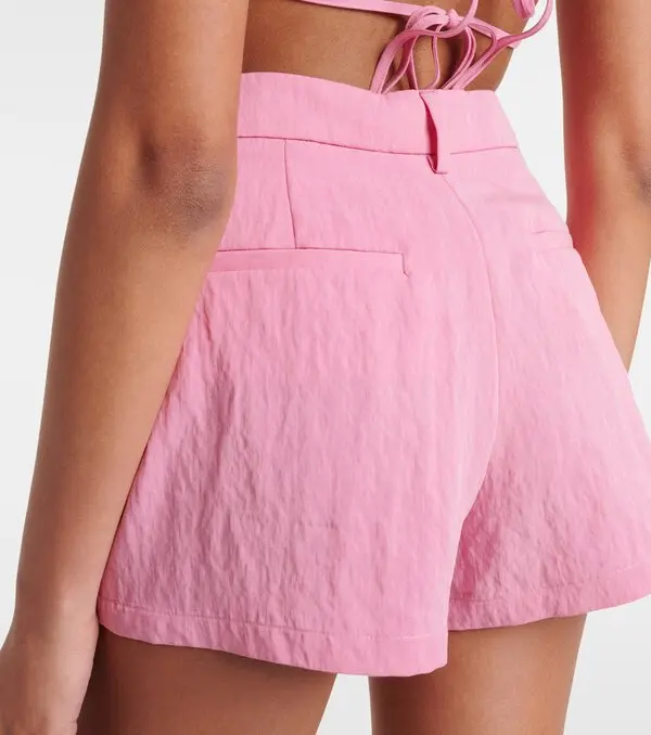 Blumarine Floral-appliqué Gabardine Shorts