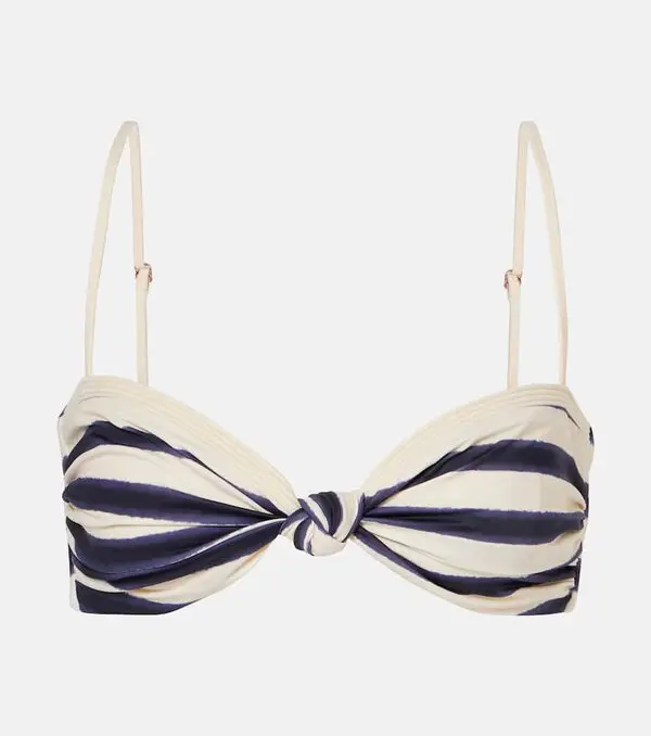 Johanna Ortiz Striped Bikini Top - Blue
