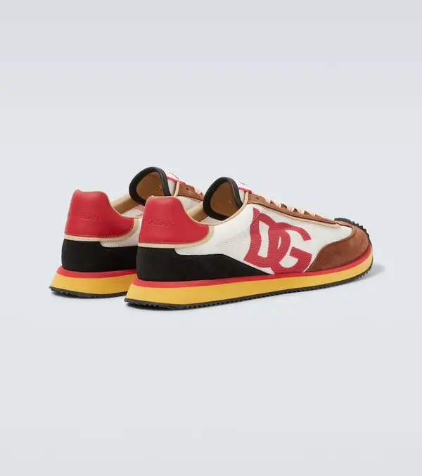 Dolce & Gabbana Dg Runner Suede-trimmed Sneakers