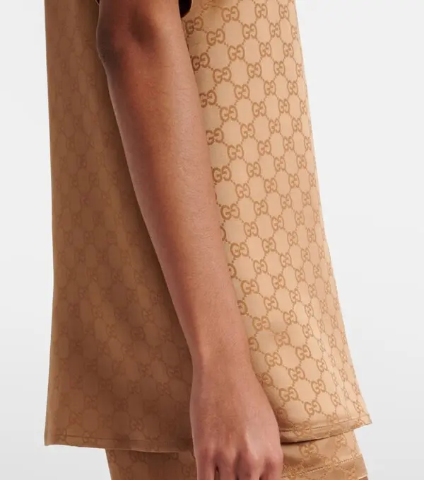 Gucci Gg Satin Blouse