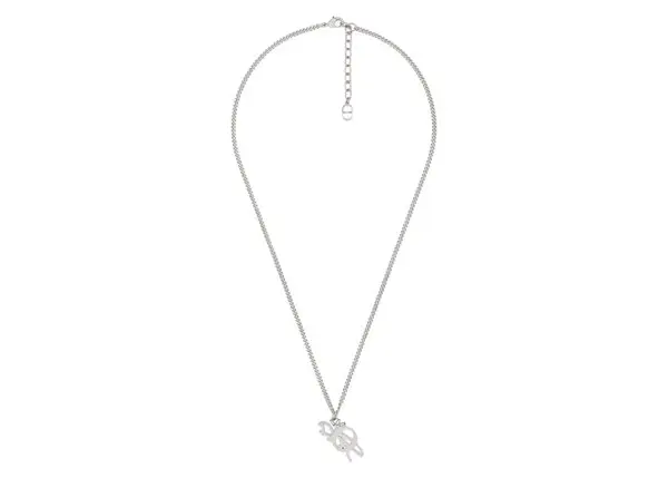 Dior X Cactus Jack Pendant Necklace - Silver/white