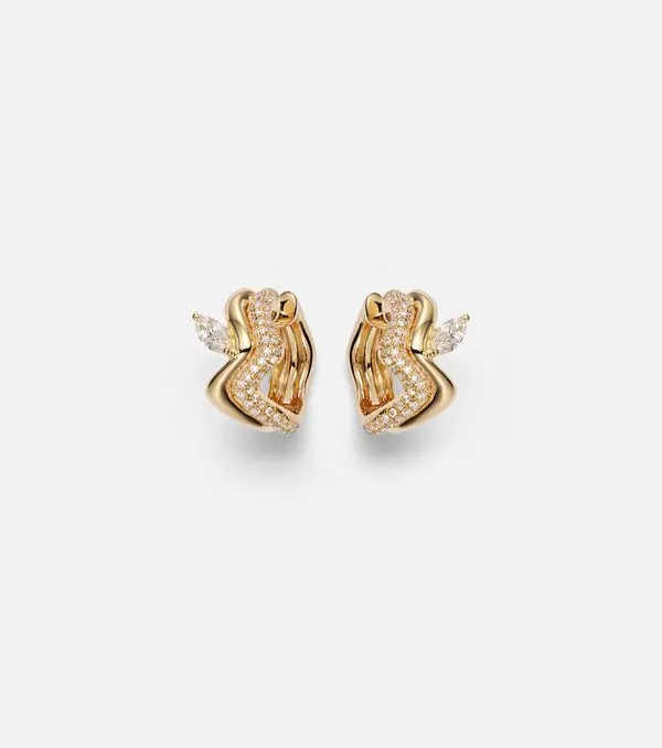 Shay Jewelry 18kt Yellow Earrings With Diamonds - Gold