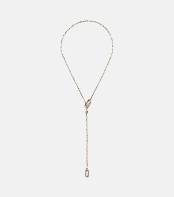 Shay Jewelry Cable Link Chain Necklace With Diamonds - Gold