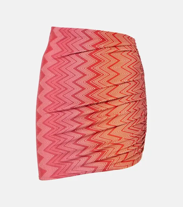Missoni Zigzag Lamé Miniskirt - Red