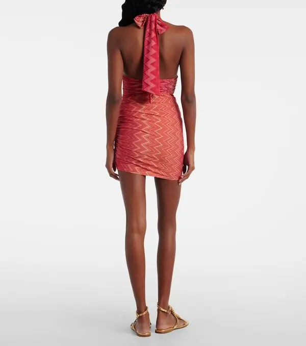 Missoni Zigzag Lamé Miniskirt - Red
