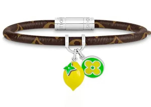 LOUIS VUITTON Hang It Fruits Lemon Charm Bracelet Monogram