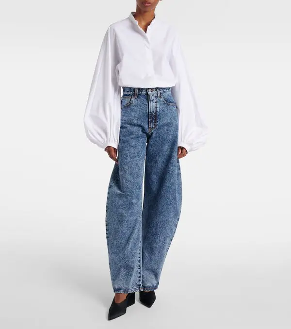 Alaïa High-rise Barrel-leg Jeans