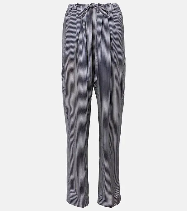 Khaite Trenton Striped Straight Pants