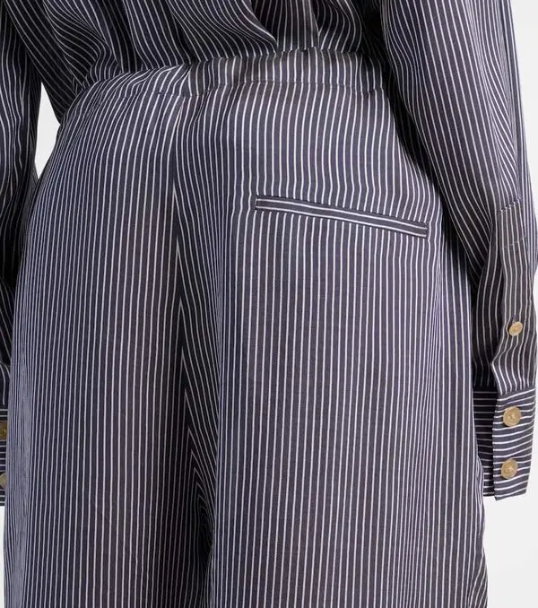 Khaite Trenton Striped Straight Pants