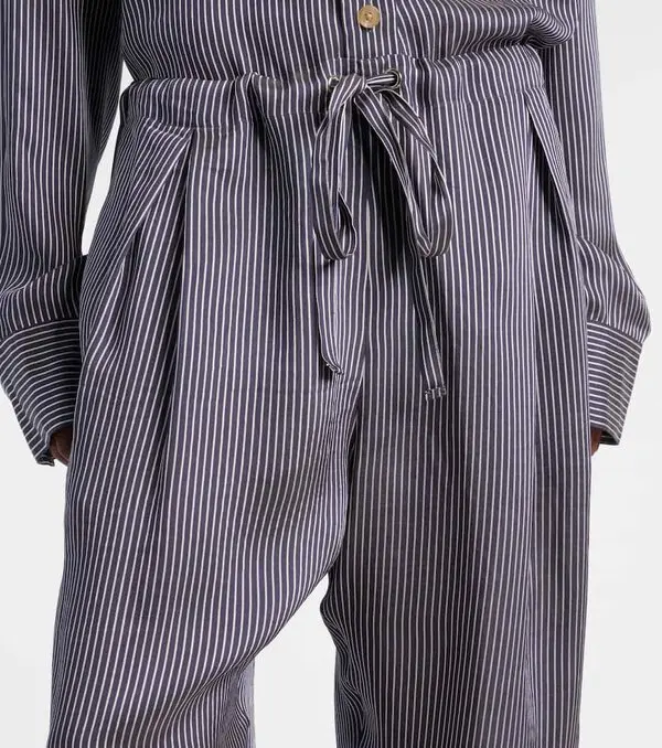 Khaite Trenton Striped Straight Pants