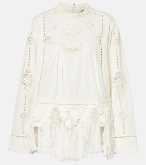 Isabel Marant Severine Macrame Cotton Top