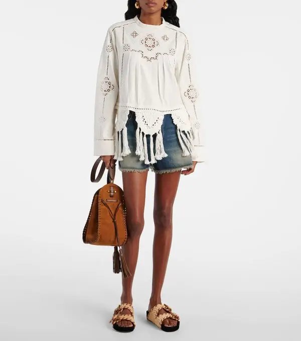 Isabel Marant Severine Macrame Cotton Top