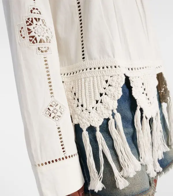 Isabel Marant Severine Macrame Cotton Top