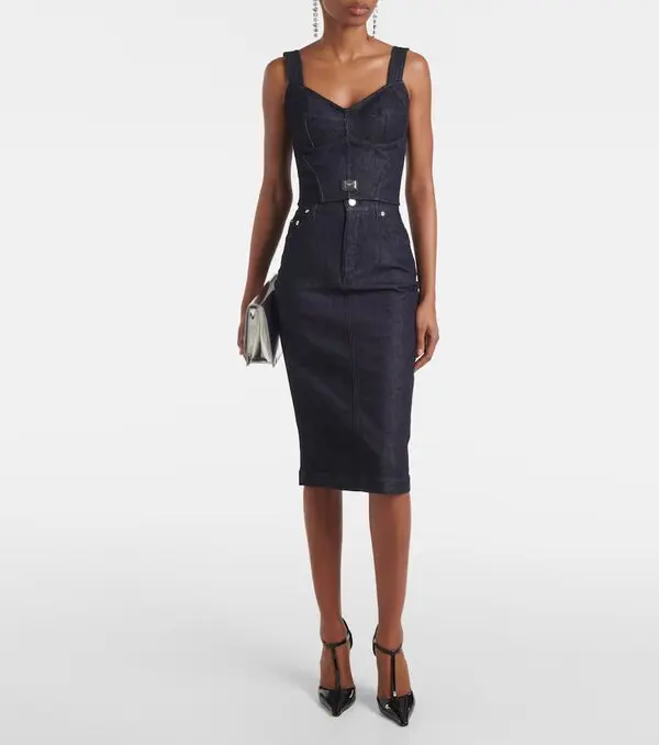 Dolce & Gabbana Denim Midi Skirt