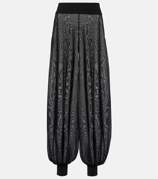 Alaïa High-rise Draped Viscose Pants
