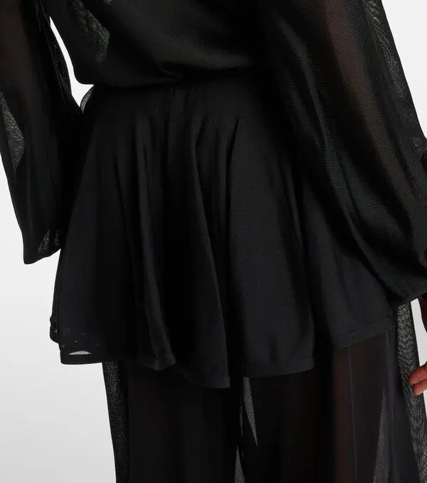 Alaïa High-rise Draped Viscose Pants