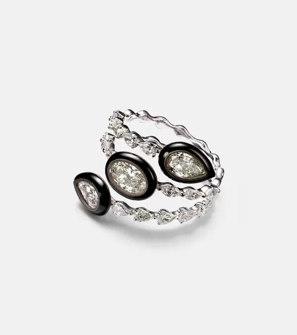 KAMYEN Saturn 18kt White Gold Diamond Ring - Silver