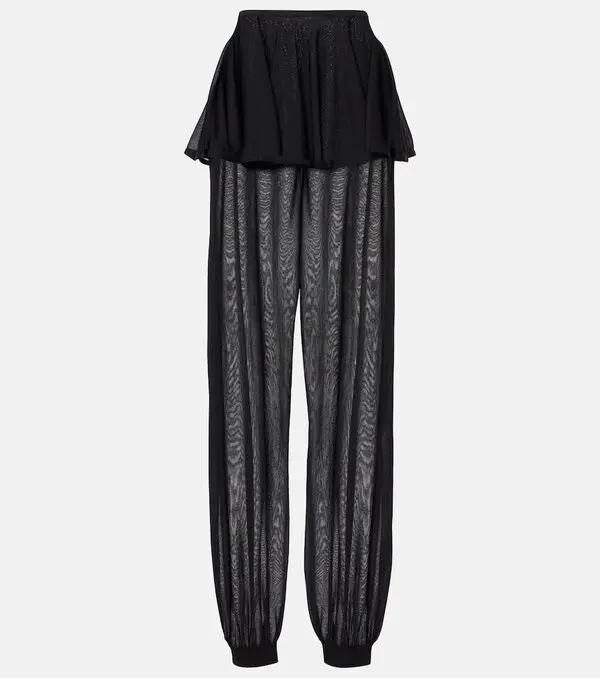 Alaïa Mid-rise Wide-leg Pants - Black
