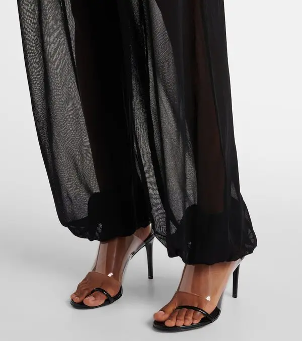 Alaïa Mid-rise Wide-leg Pants - Black