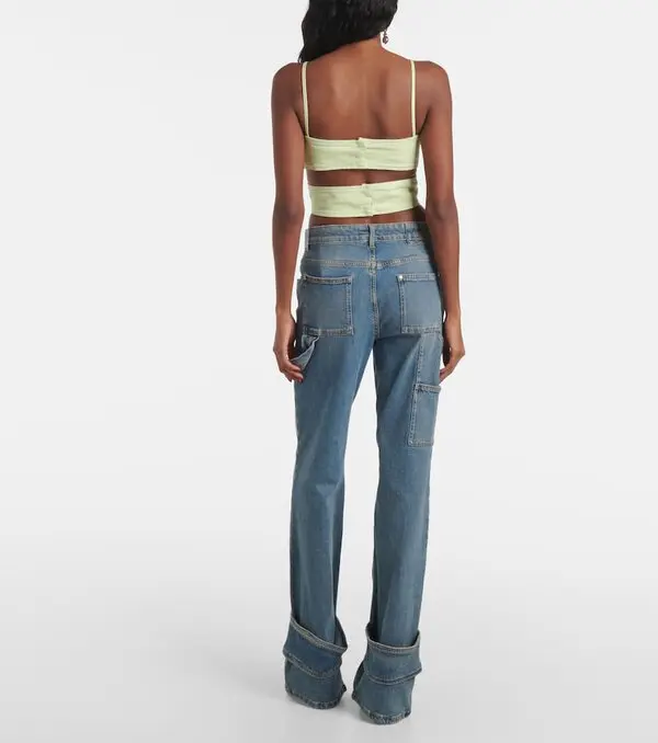 Blumarine Bow Detail Denim Top