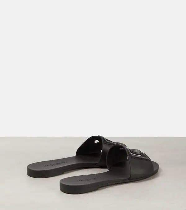 Dolce & Gabbana Dg Cutout Slides - Black