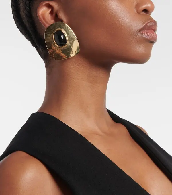 Saint Laurent Embellished Clip-on Earrings