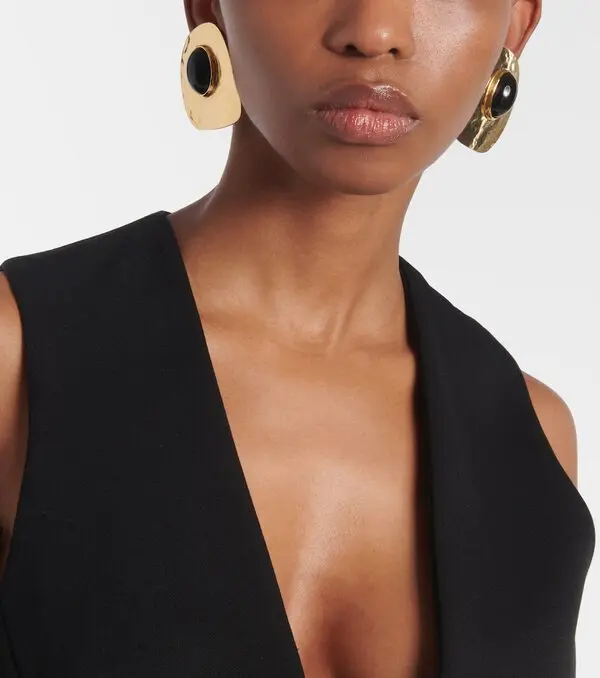 Saint Laurent Embellished Clip-on Earrings