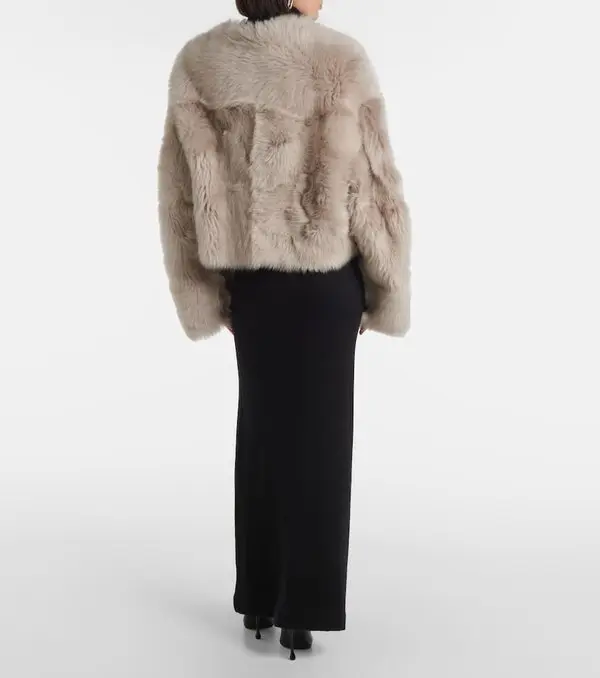 Nour Hammour Dianne Shearling Biker Jacket